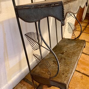 Vintage 2 Tier Metal Storage Shelf With Hooks, Iron Spice Rack, Vintage ...