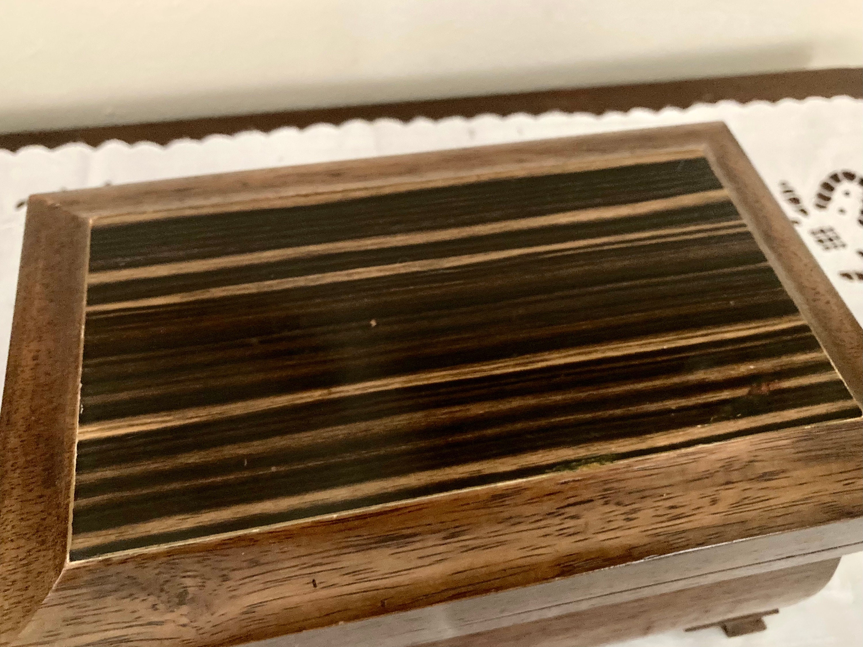 Wood Jewelry Box Vintage Valet Box Vintage Wood Jewelry Boc | Etsy