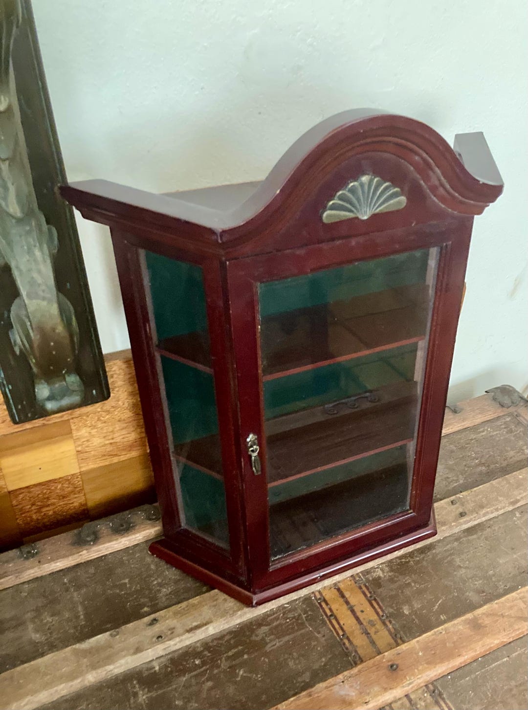 Curio Cabinet, Apothecary Storage, Glass Door Cabinet, Wall Mount Curio ...