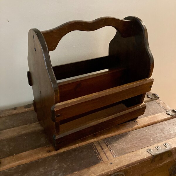 Wood Magazine Rack - Etsy