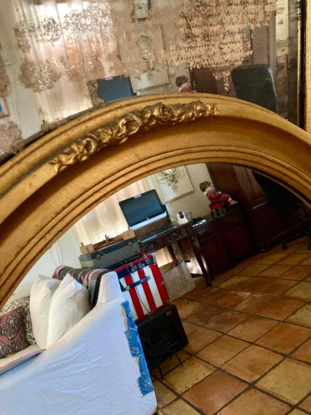 Vintage Hollywood Regency Style Mirror, Regency Style Mirror ...