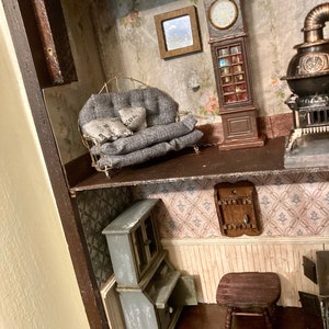 Clock Case Miniature Diorama, Room Box Diorama in a Clock Case ...