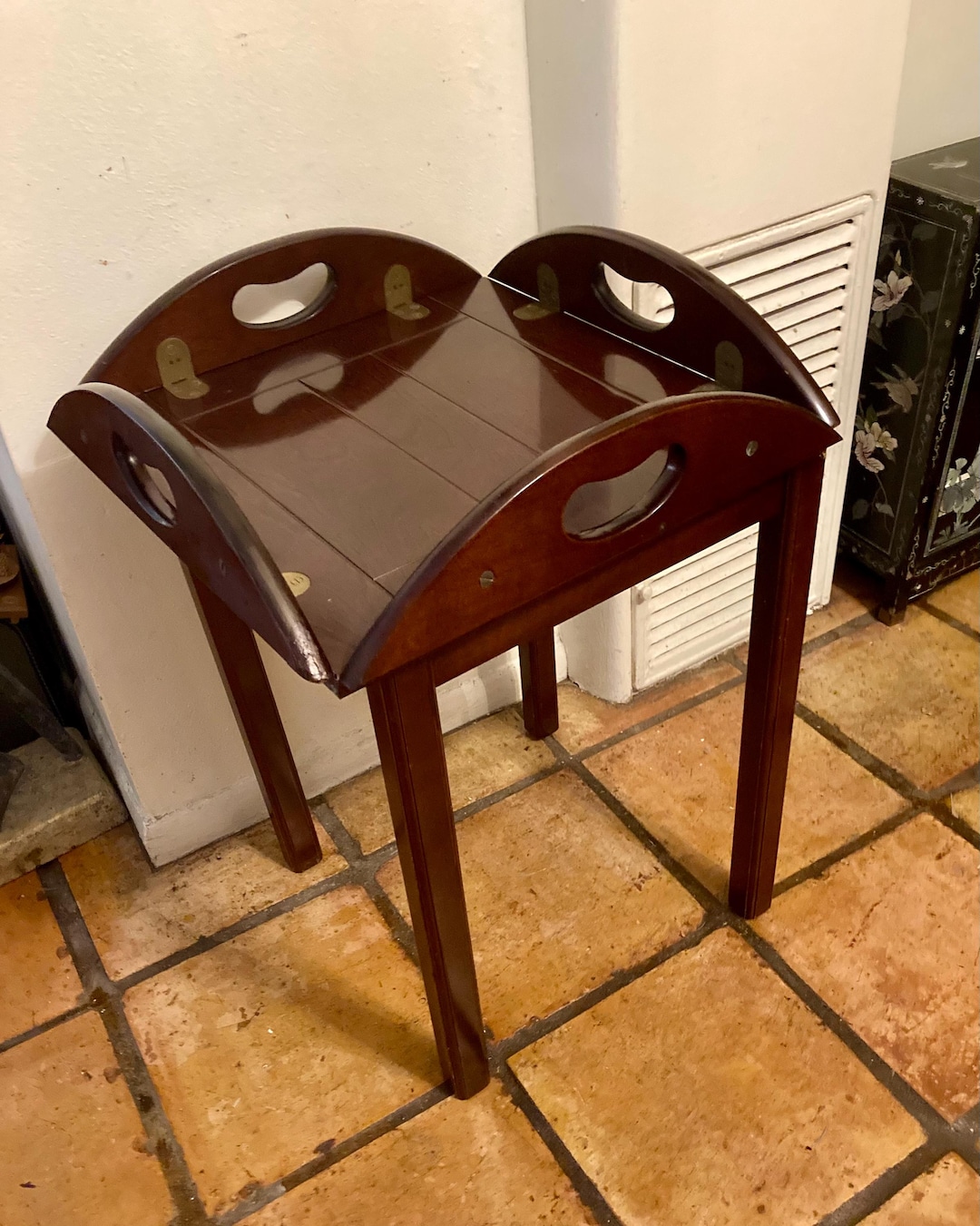 Vintage Bombay Company Butler Tray Table With Stand and Fold up Side ...