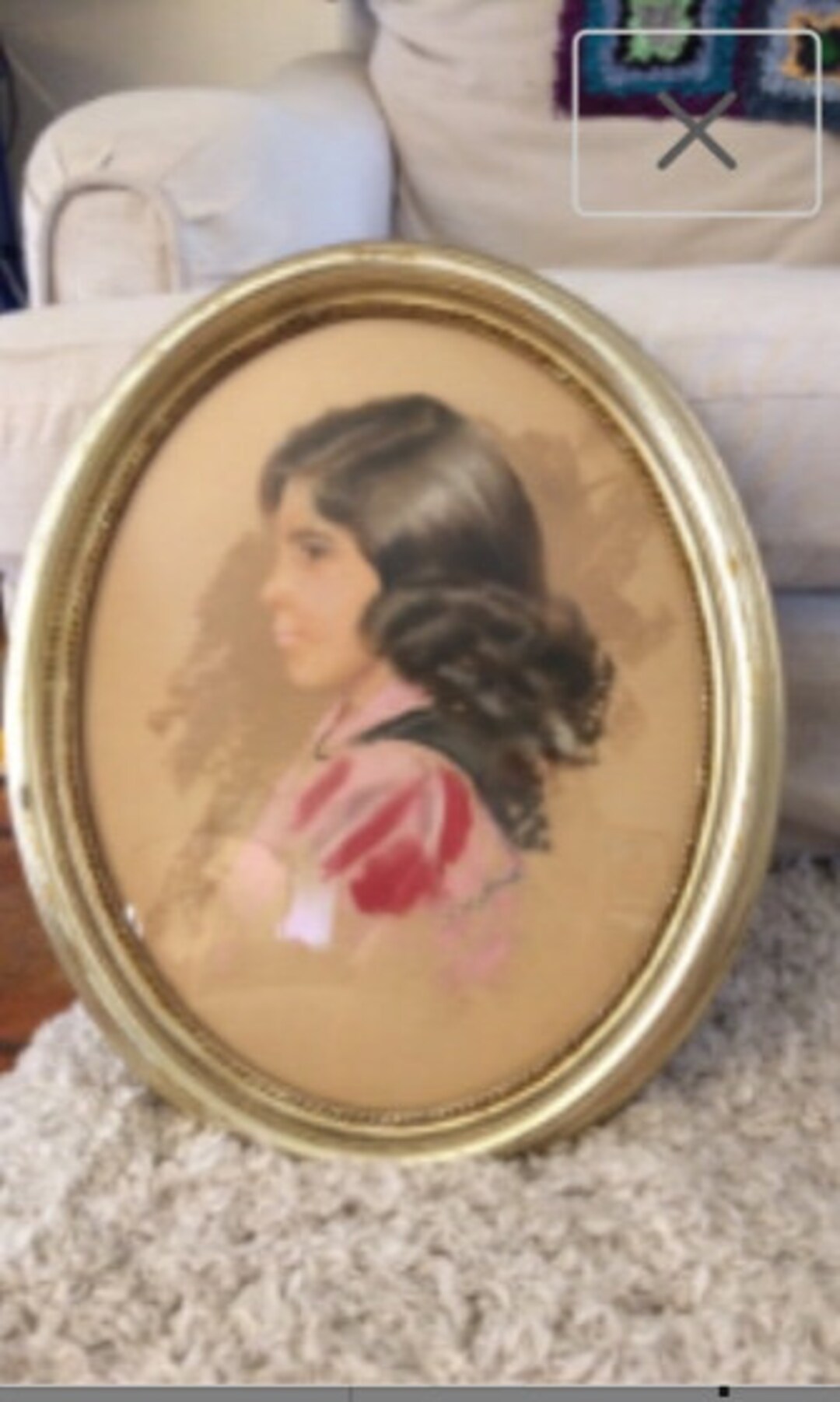 Vintage Oval Gilded Gold Frame, Collage Frame, Vintage Gold Wood Frame ...