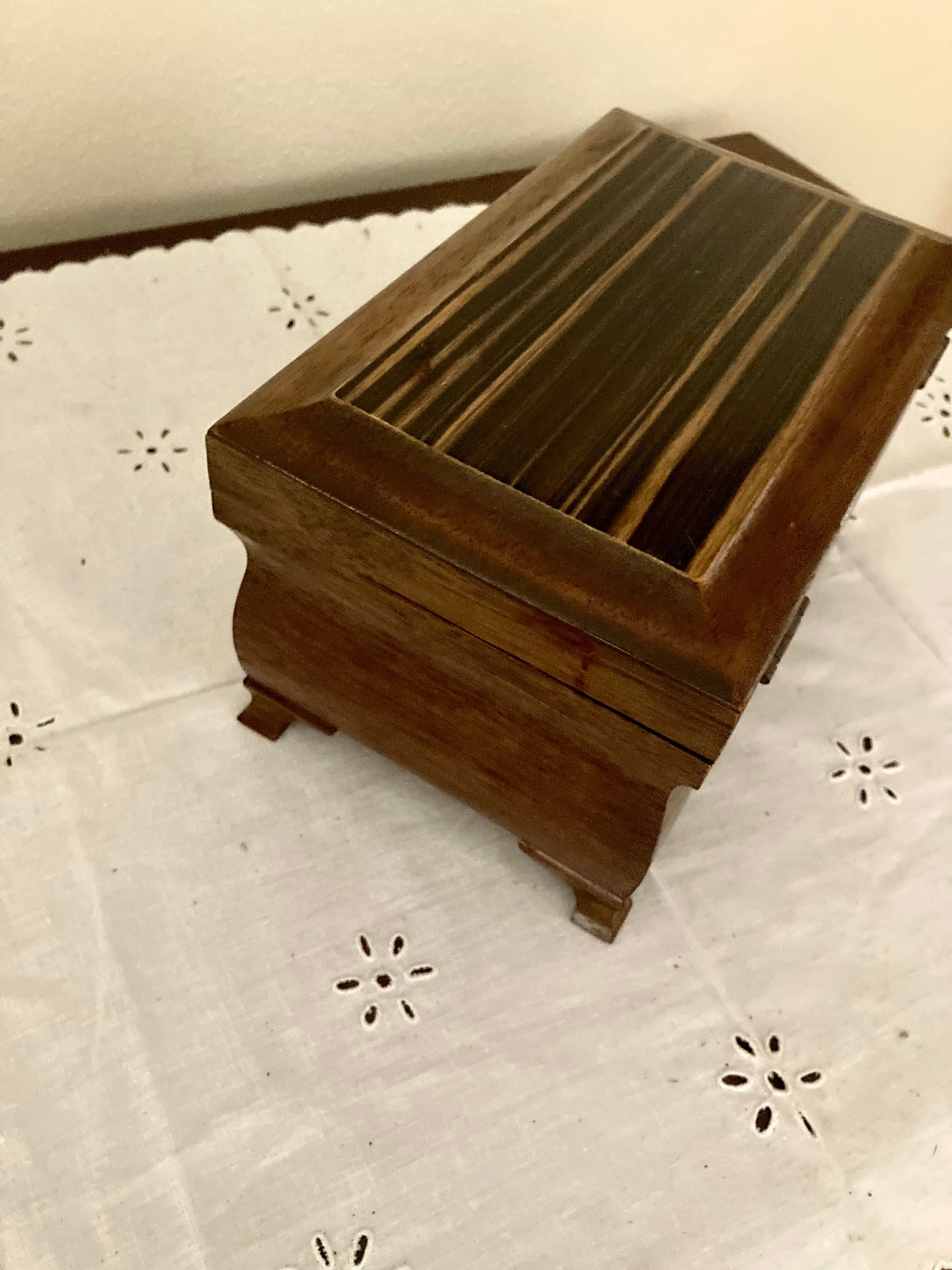 Wood Jewelry Box Vintage Valet Box Vintage Wood Jewelry Boc | Etsy