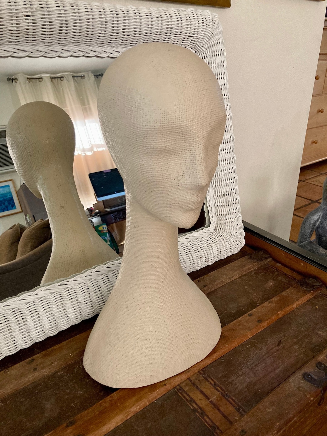 Vintage Mannequin Head, Long Neck Fiberglass Millinery Stand, Mannequin ...