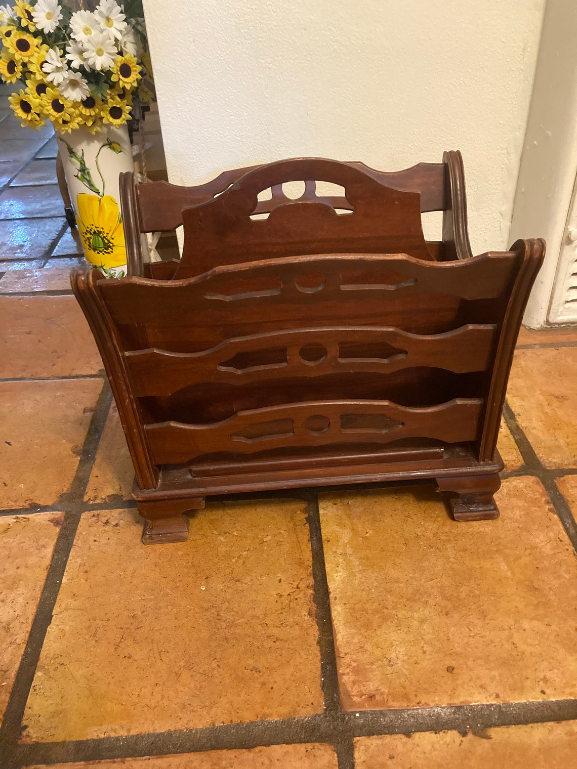Vintage Butler Wood Magazine Rack Midcentury Magazine Rack - Etsy