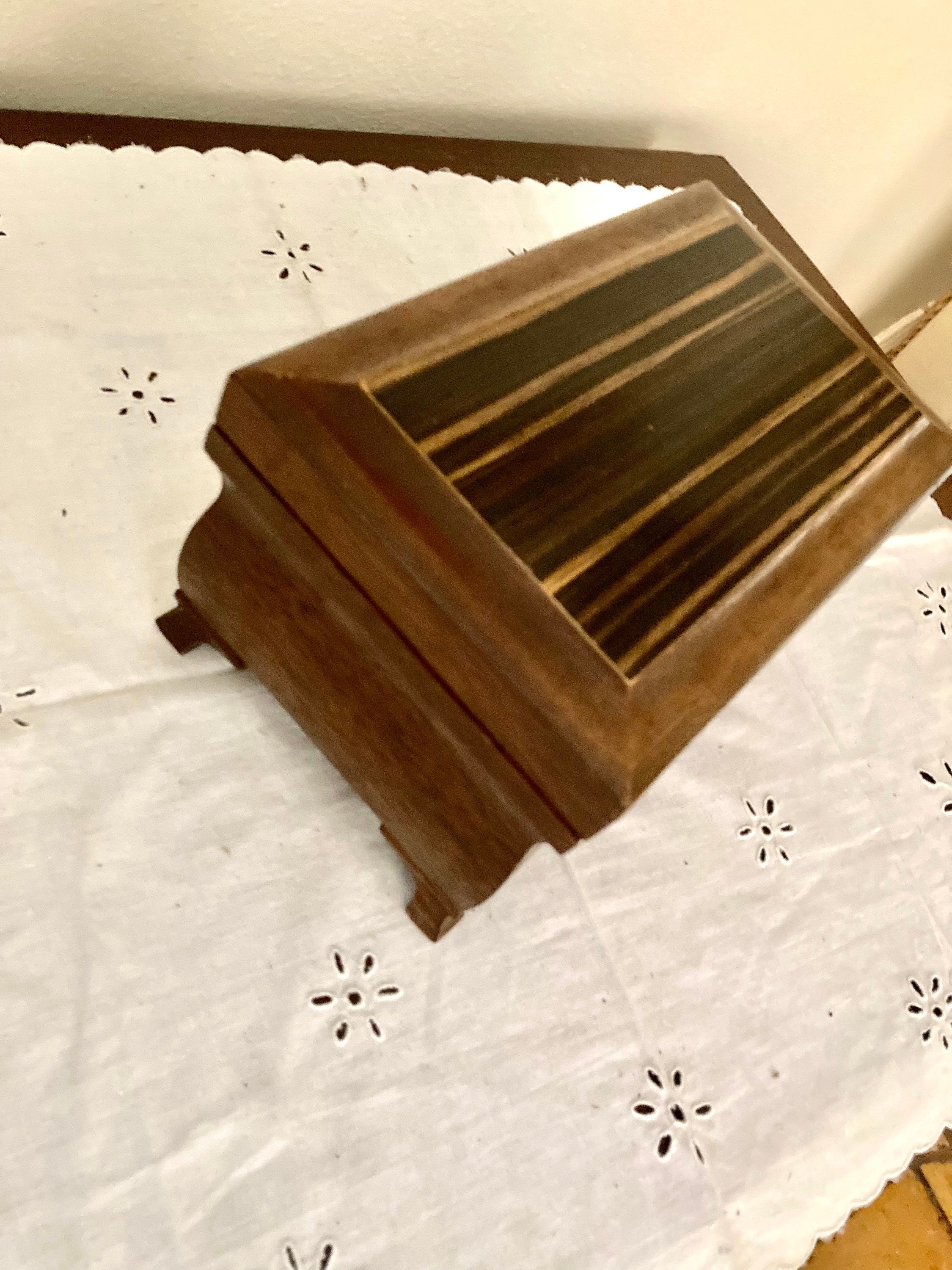 Wood Jewelry Box Vintage Valet Box Vintage Wood Jewelry Boc - Etsy