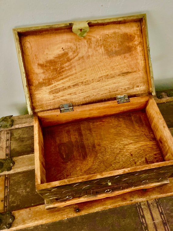 Vintage Jewelry Box, Wooden valet box with drawers, … - Gem