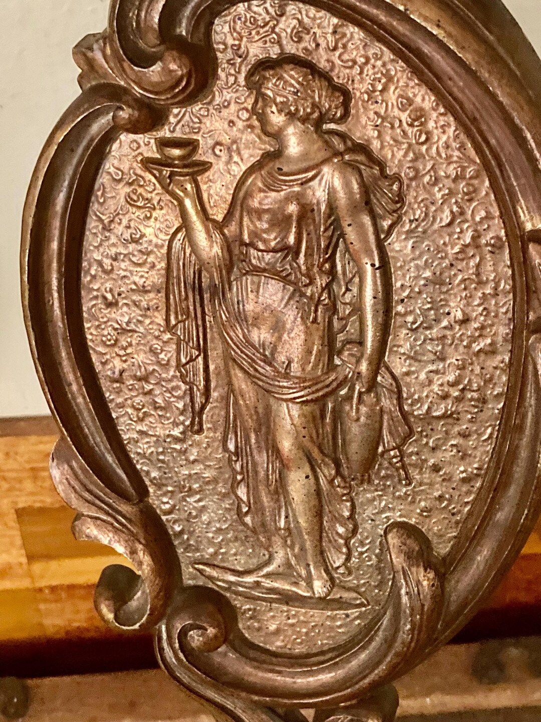 Syroco Inc Pair of Copper Wall Plaques, Classical Grecian Goddess Women ...