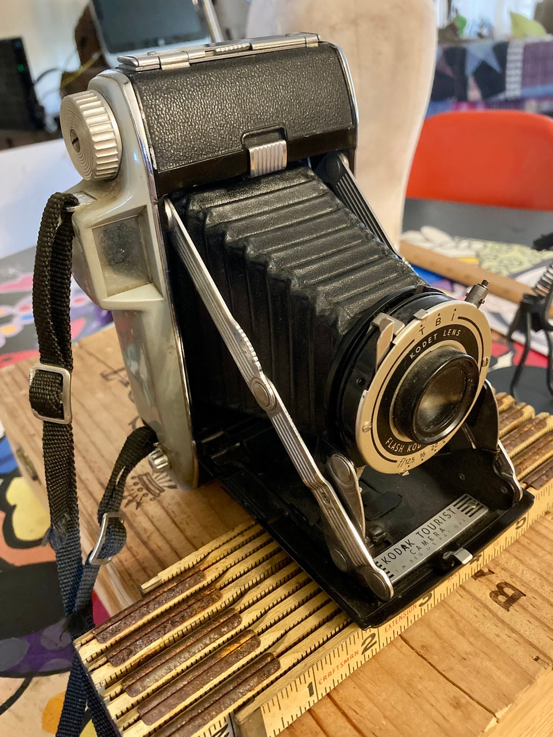 Vintage Kodak Tourist Folding Camera, Eastman Kodak Company Folding ...