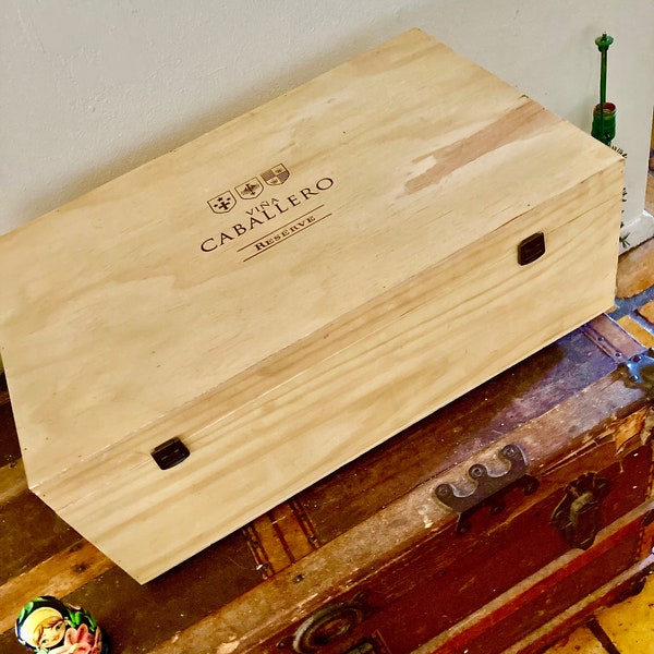 Wooden Wine Crate - Etsy