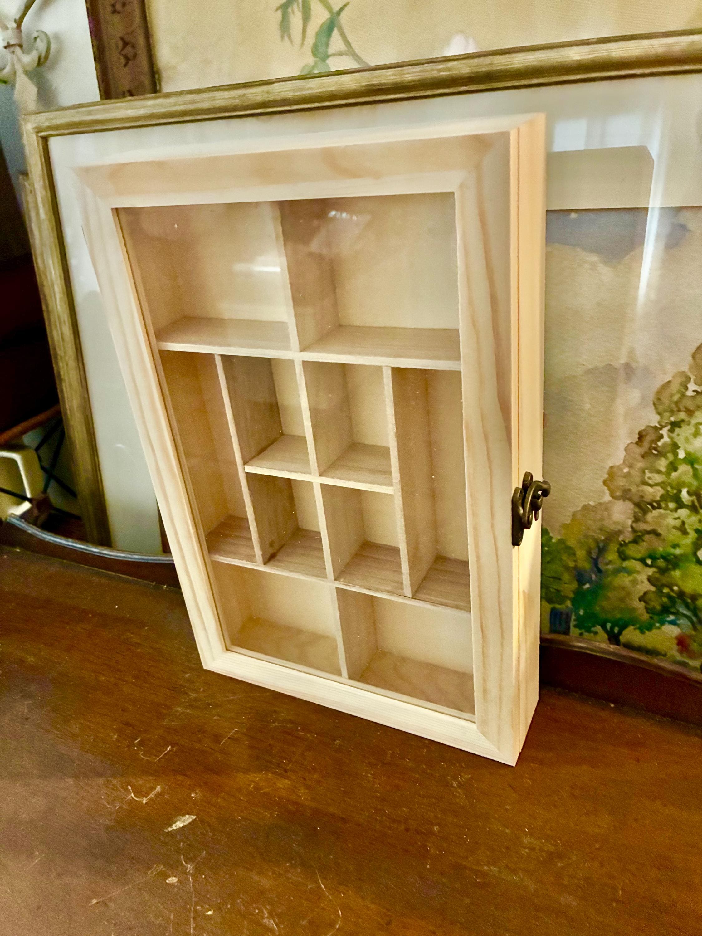 Unfinished Wood Shadow Box – Glass Lid Display Case 11.75” X 7.87” - Etsy