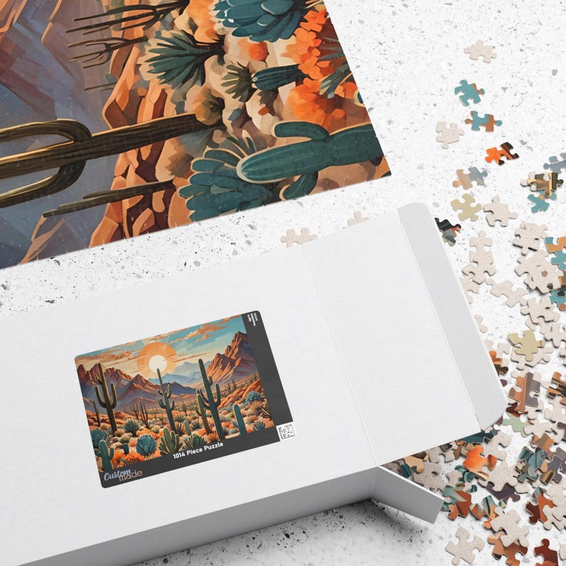 Desert Puzzle Stunning Sunset Puzzle, Unique Adult Puzzle, Landscape ...