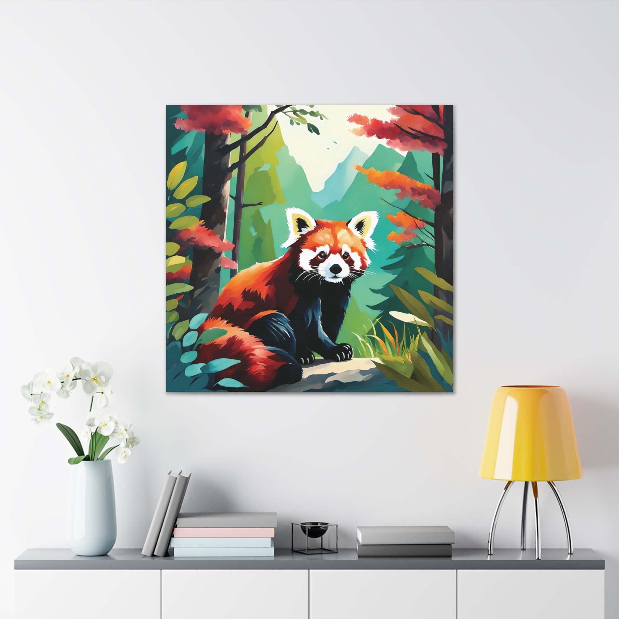 Red Panda Art, Red Panda Gift, Red Panda Wall Art, Red Panda Decor, Red ...