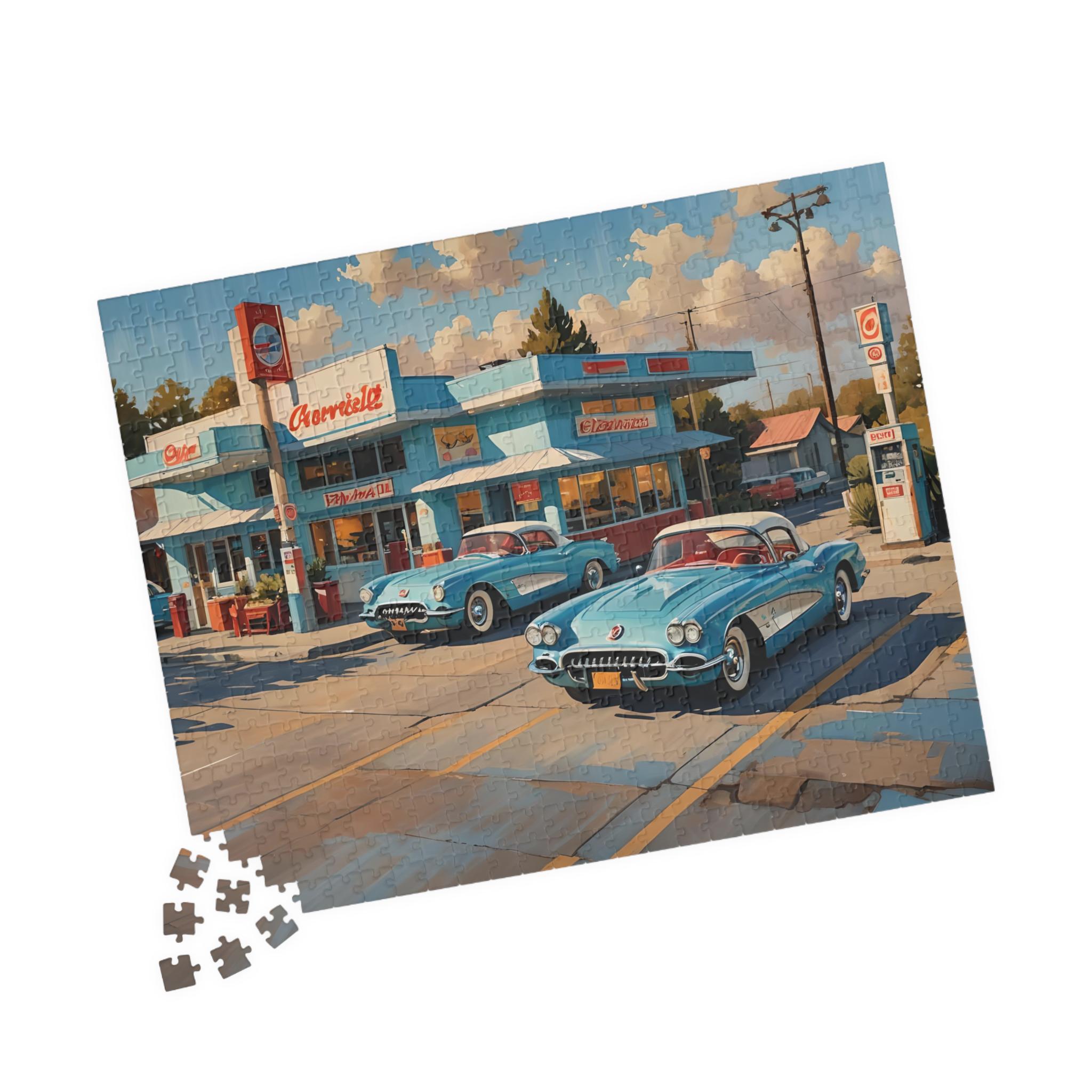 Classic Car Puzzle - Timeless Car Puzzle for Adults, Corvette Jigsaw ...