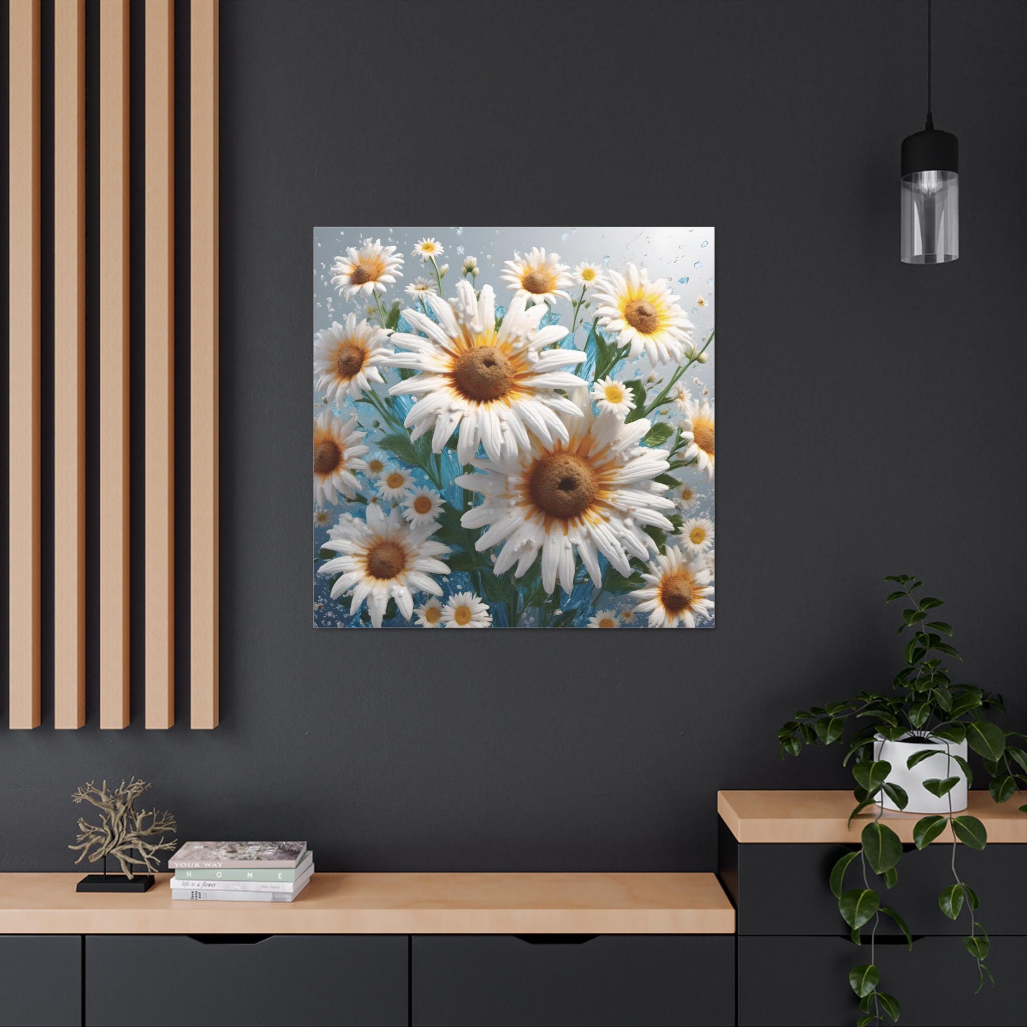 Daisy Art, Dais Flower Art, Daisy Wall Art, Daisy Canvas Art, Daisy ...