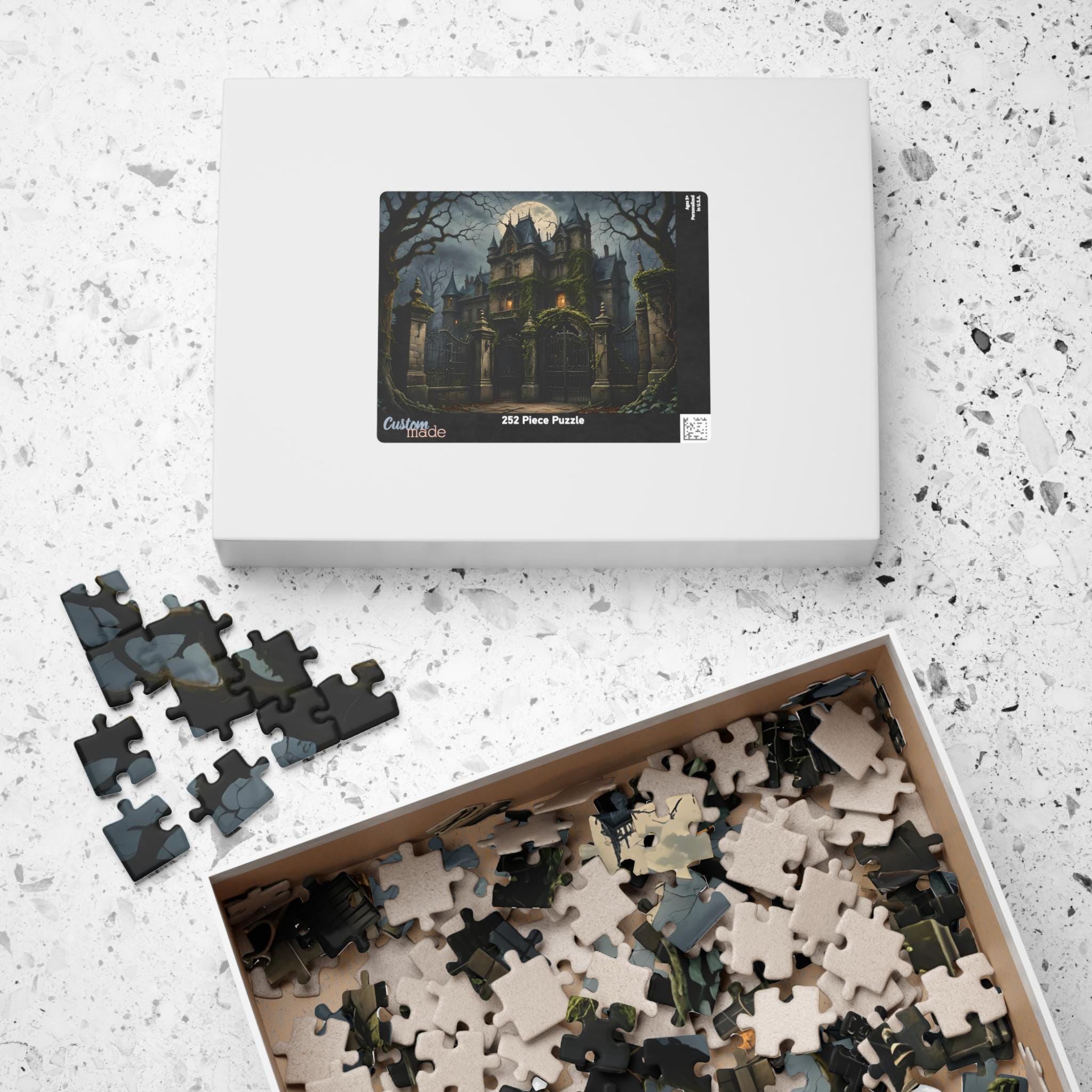 Gothic Mansion Puzzle Eerie Haunted Jigsaw Puzzle for Mystery Lovers ...