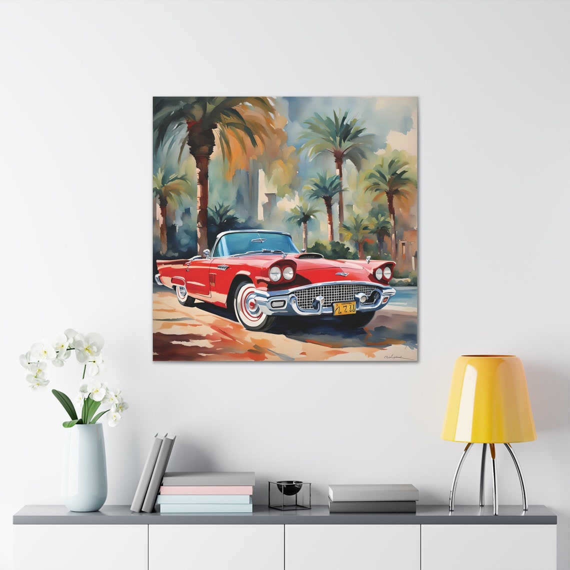 Classic Car Art, Old Car Wall Art, Vintage Car Art, Retro Car Art ...