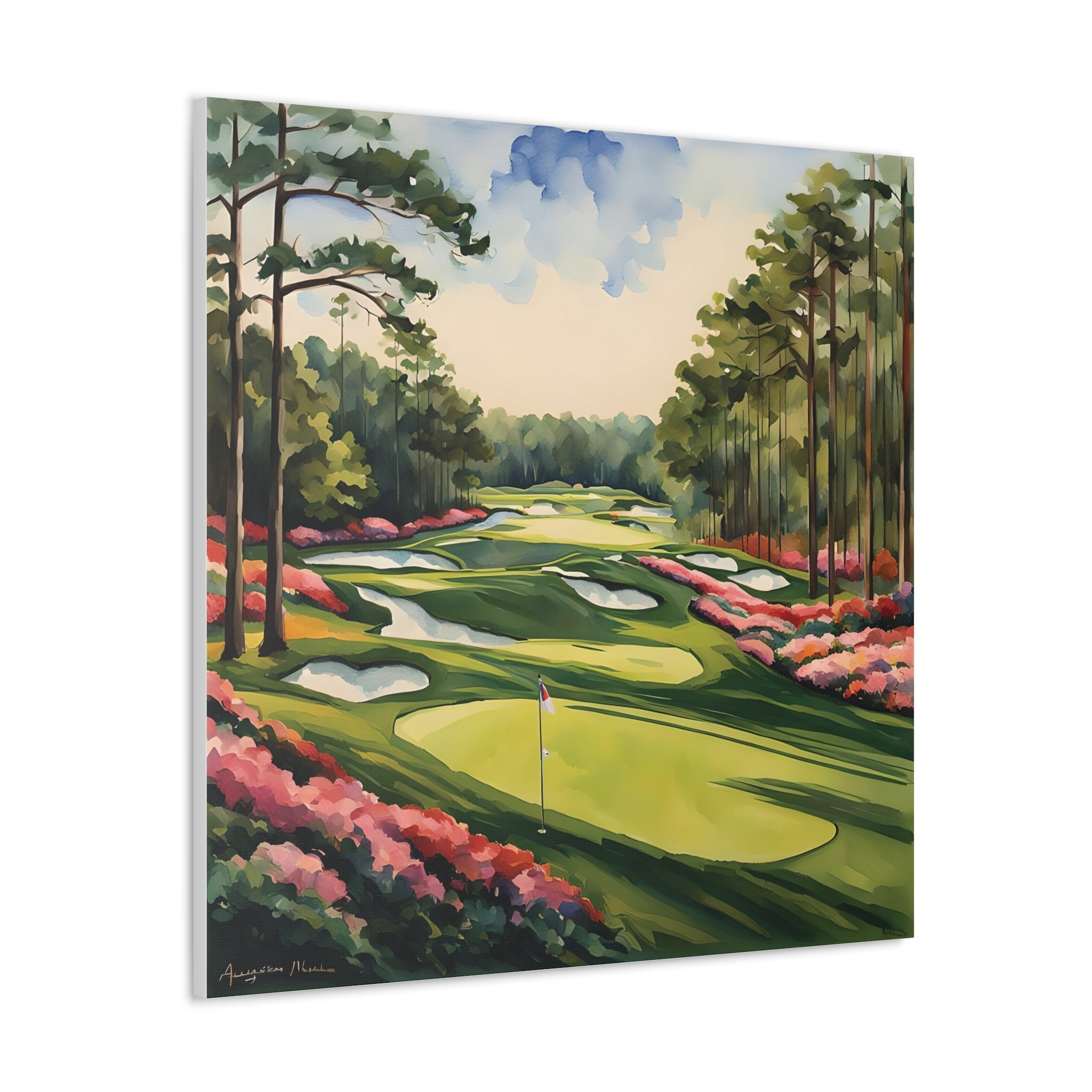 Golf Art, Golf Home Decor, Vintage Golf Art, Golf Landscape Art, Golf ...