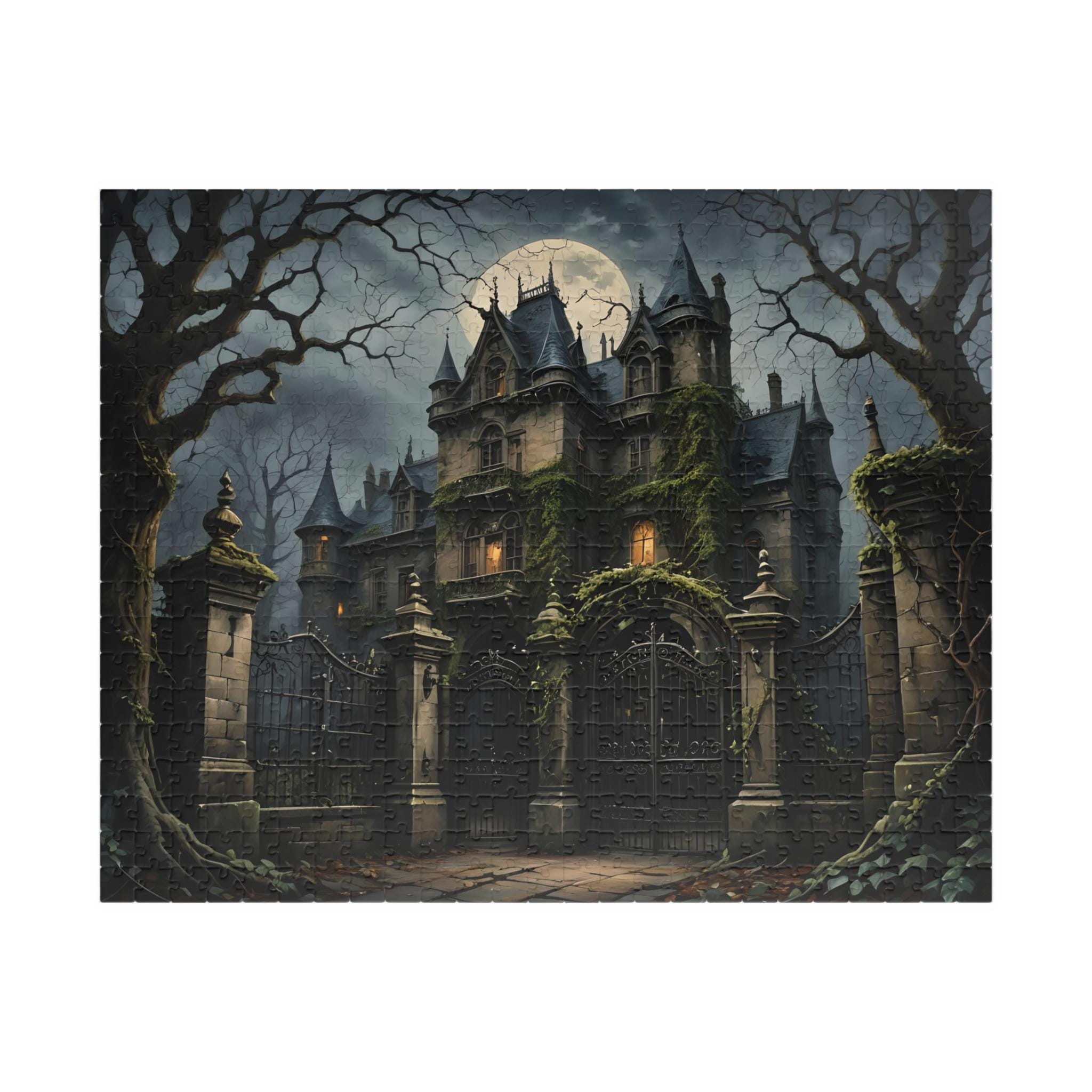 Gothic Mansion Puzzle Eerie Haunted Jigsaw Puzzle for Mystery Lovers ...