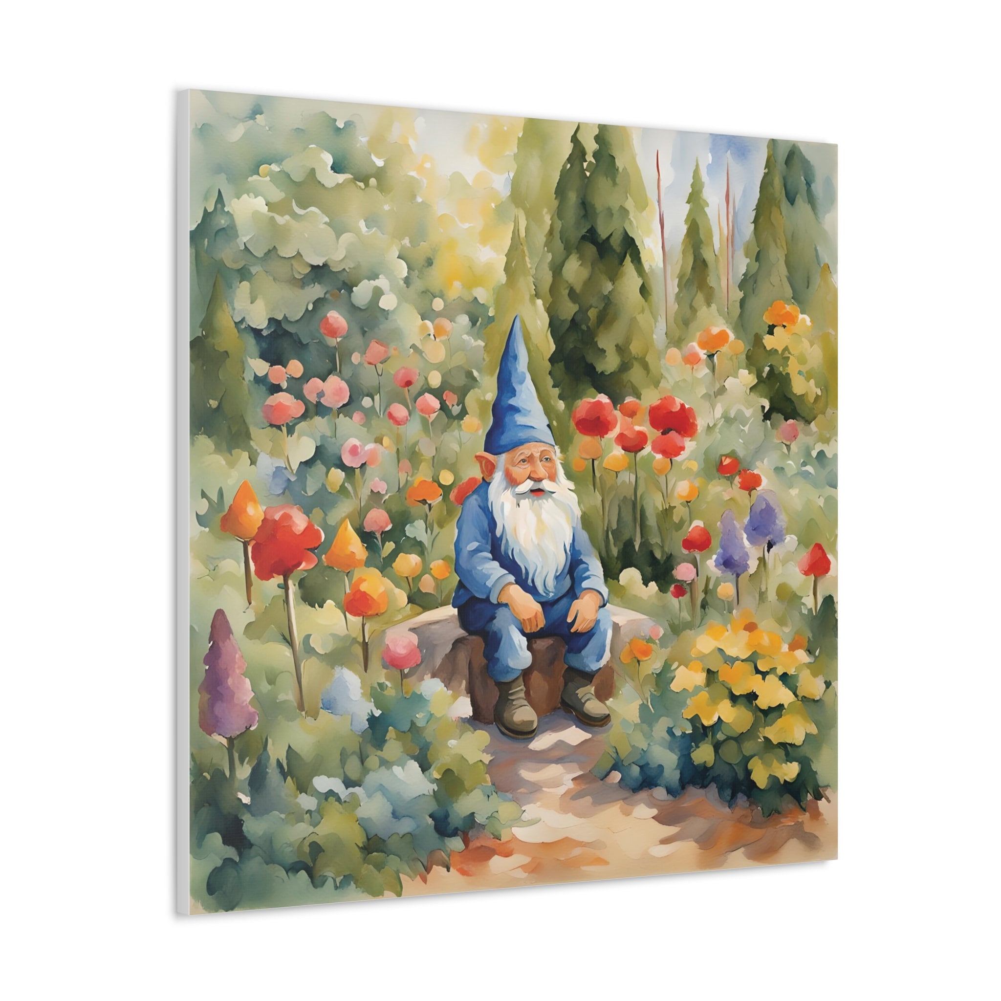 Gnome Art, Garden Gnome Art, Gnome Home Decor, Gnome Wall Art ...