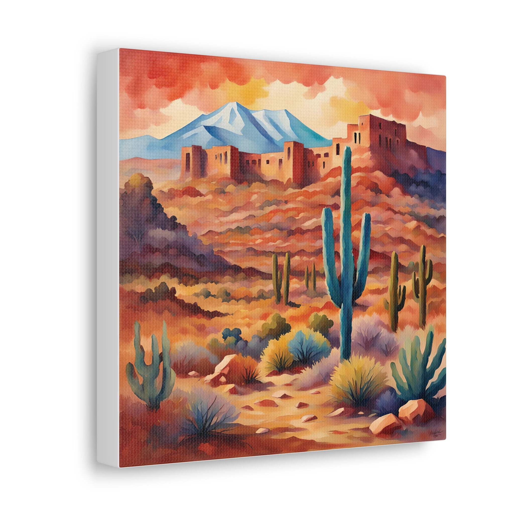 Desert Art, Modern Desert Art, Desert Landscape Wall Art, Modern Desert ...