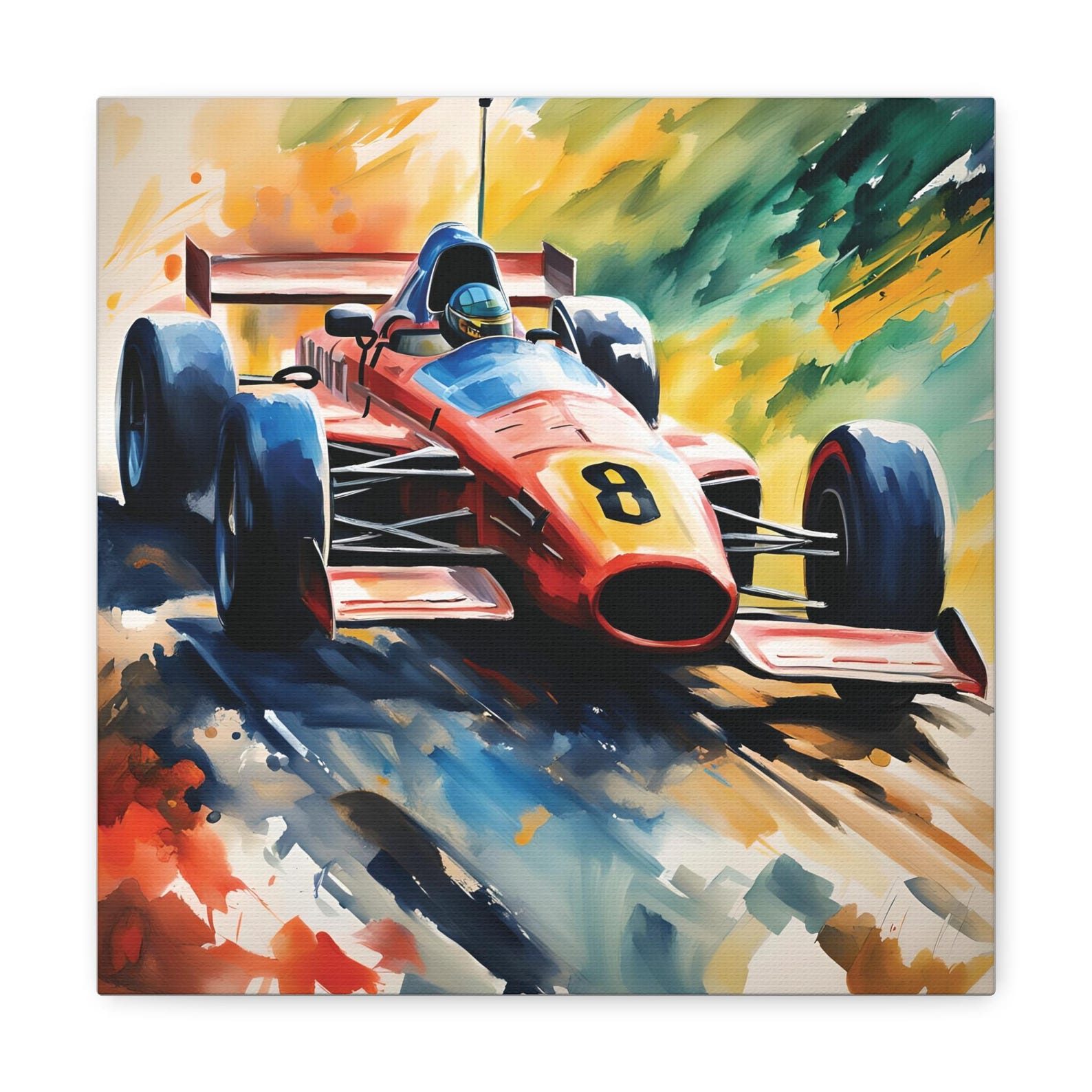 Race Car Wall Art Dynamic Indy Car Wall Art, Auto Racing Wall Art ...