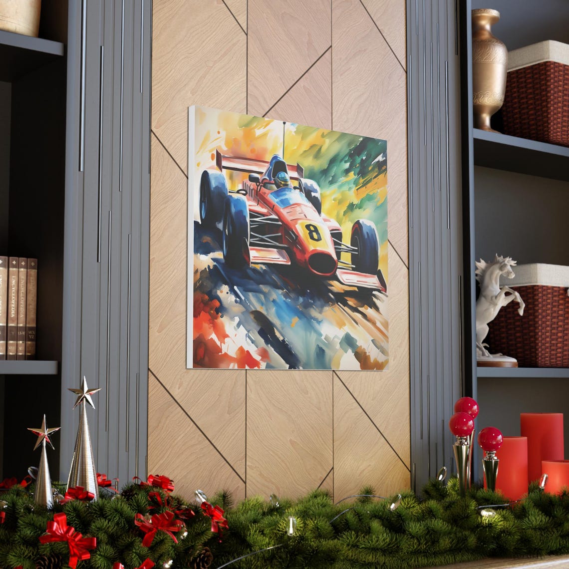 Race Car Wall Art Dynamic Indy Car Wall Art, Auto Racing Wall Art ...