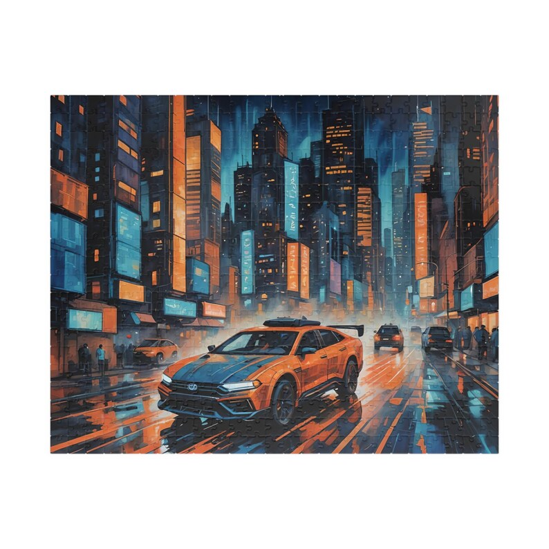 Futuristic Car Puzzle Dynamic Sports Car Puzzle, Car Enthusiast Puzzle ...