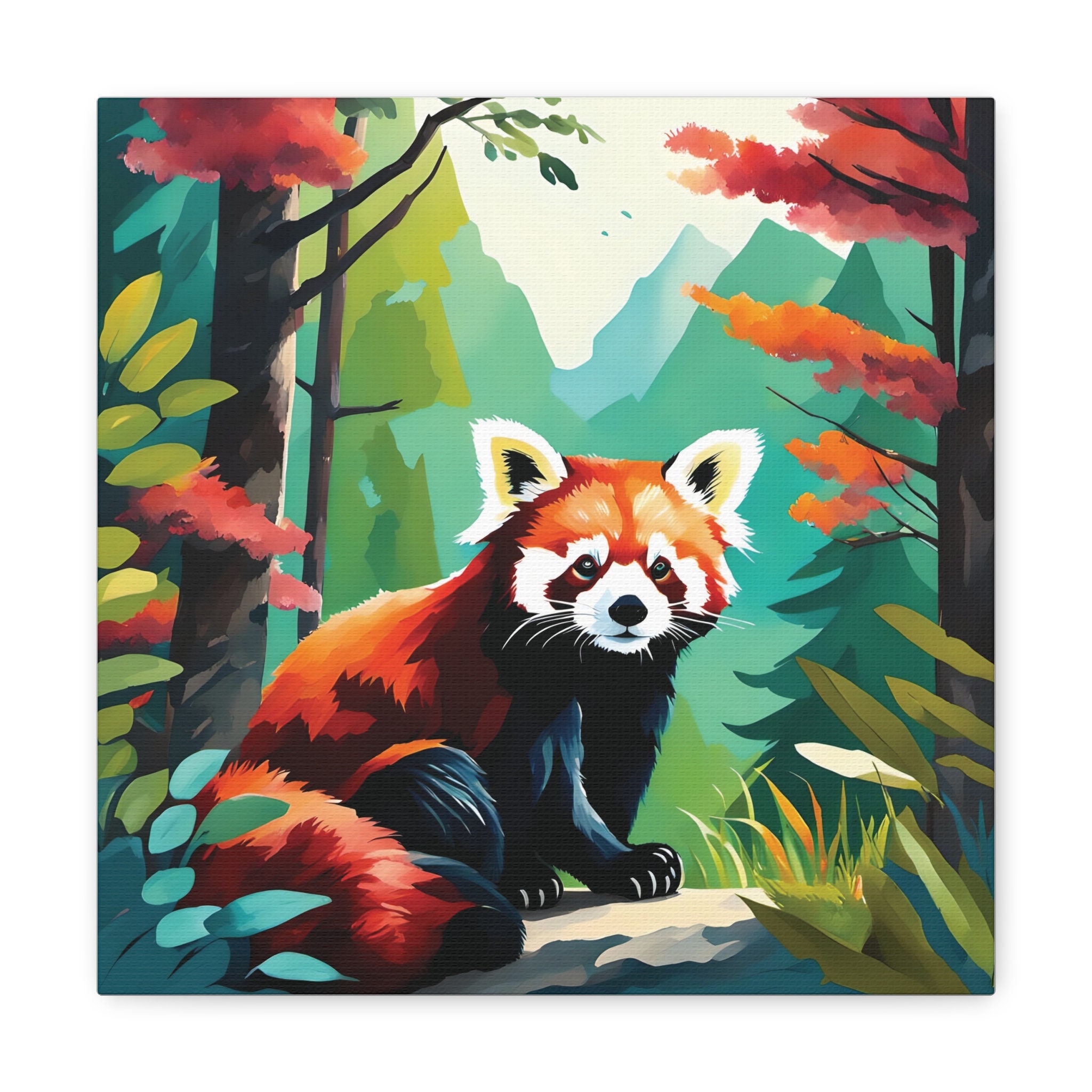 Red Panda Art, Red Panda Gift, Red Panda Wall Art, Red Panda Decor, Red ...