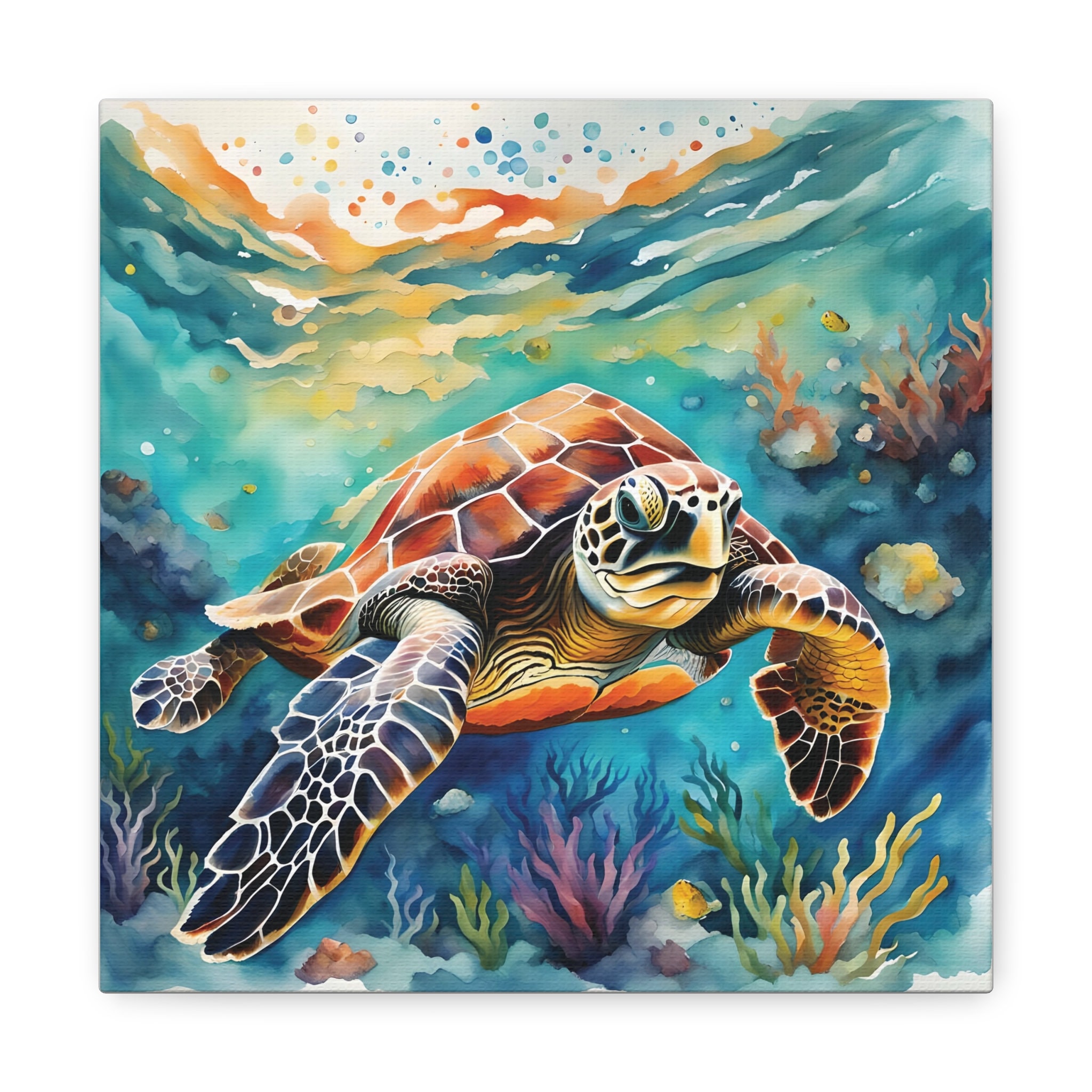 Sea Turtle Art, Sea Turtle Decor, Sea Turtle Artwork, Ocean Art, Turtle ...