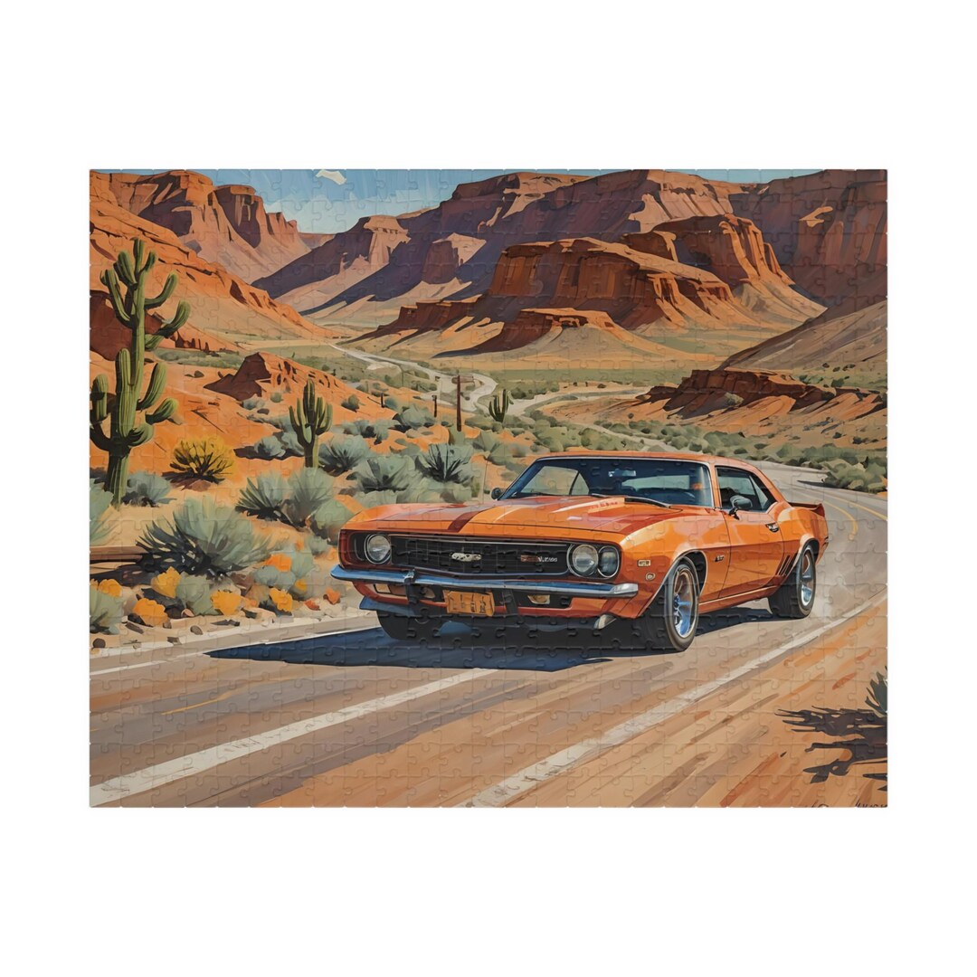 Orange Camaro Puzzle Dynamic Muscle Car Puzzle, Chevrolet Puzzle, Chevy ...