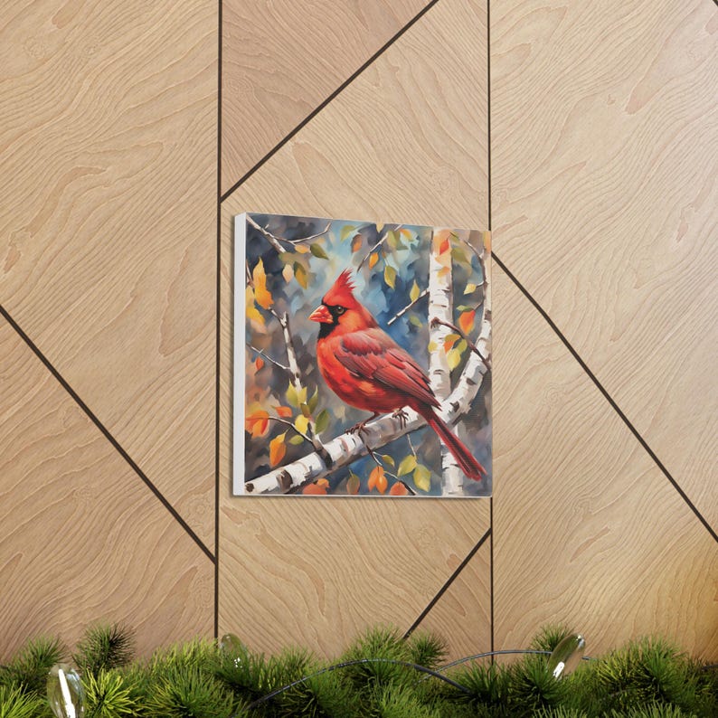 Cardinal Wall Art, Cardinal Bird Wall Art, Cardinal Decor, Red Cardinal Wall Art, Cardinal Wall ...