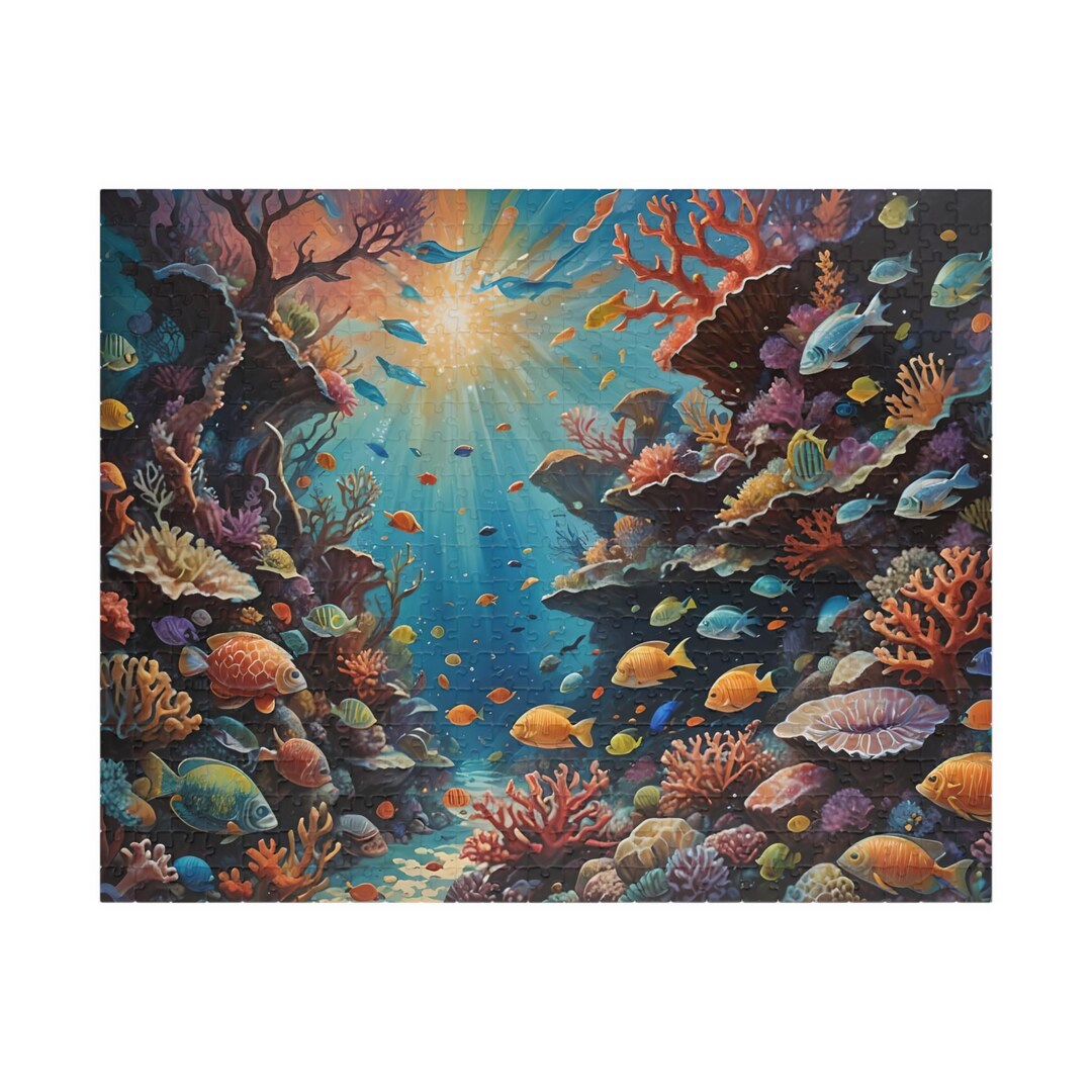 Underwater Coral Reef Puzzle Mesmerizing Ocean Puzzle, Sea Puzzle ...
