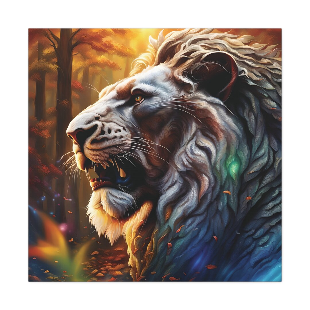 Lion Home Decor, Lion Canvas Art, Lion Wall Hanging, Lion Wall Art ...