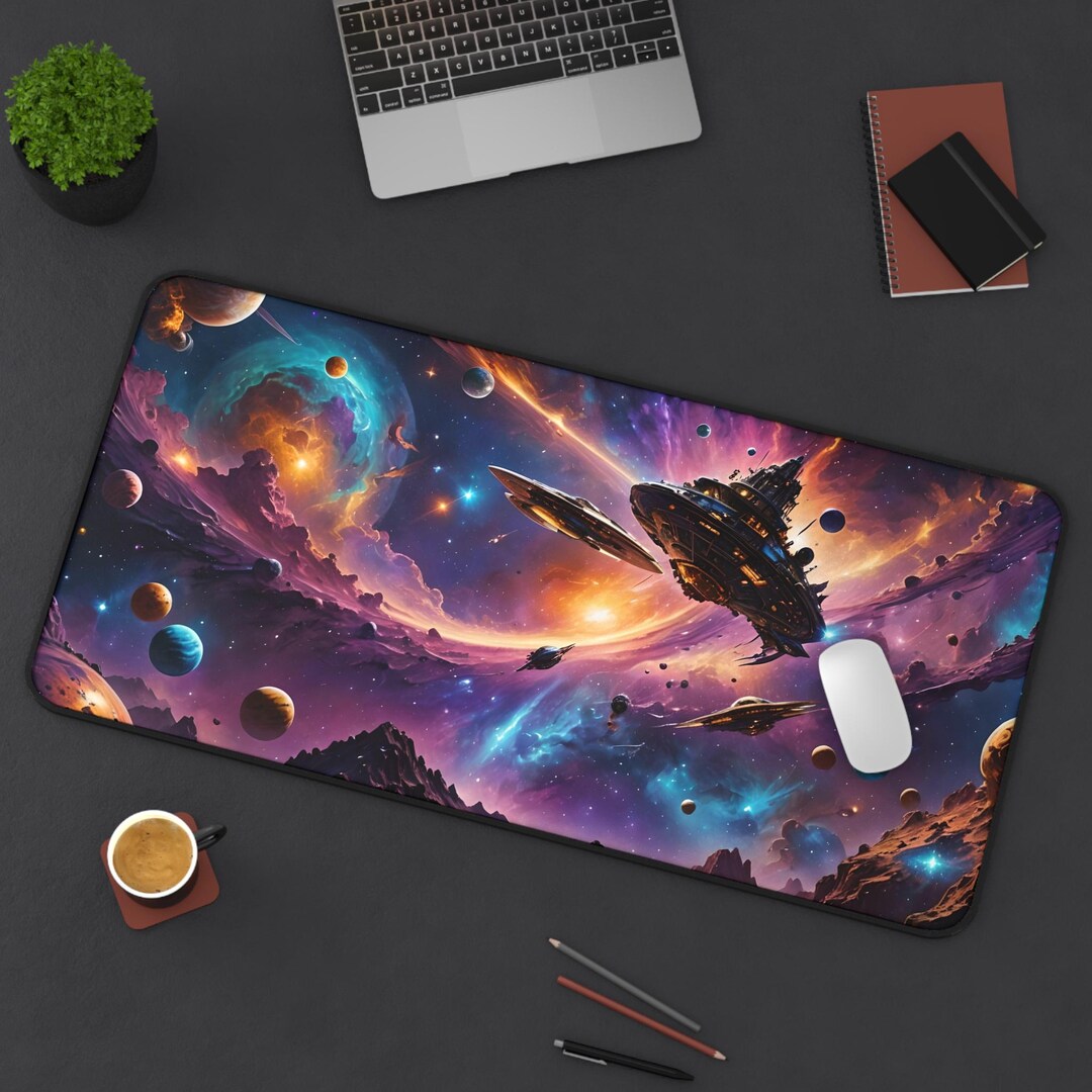 Outer Space Desk Mat Enchanting Cosmic Desk Mat, Extra Large Desk Mat ...