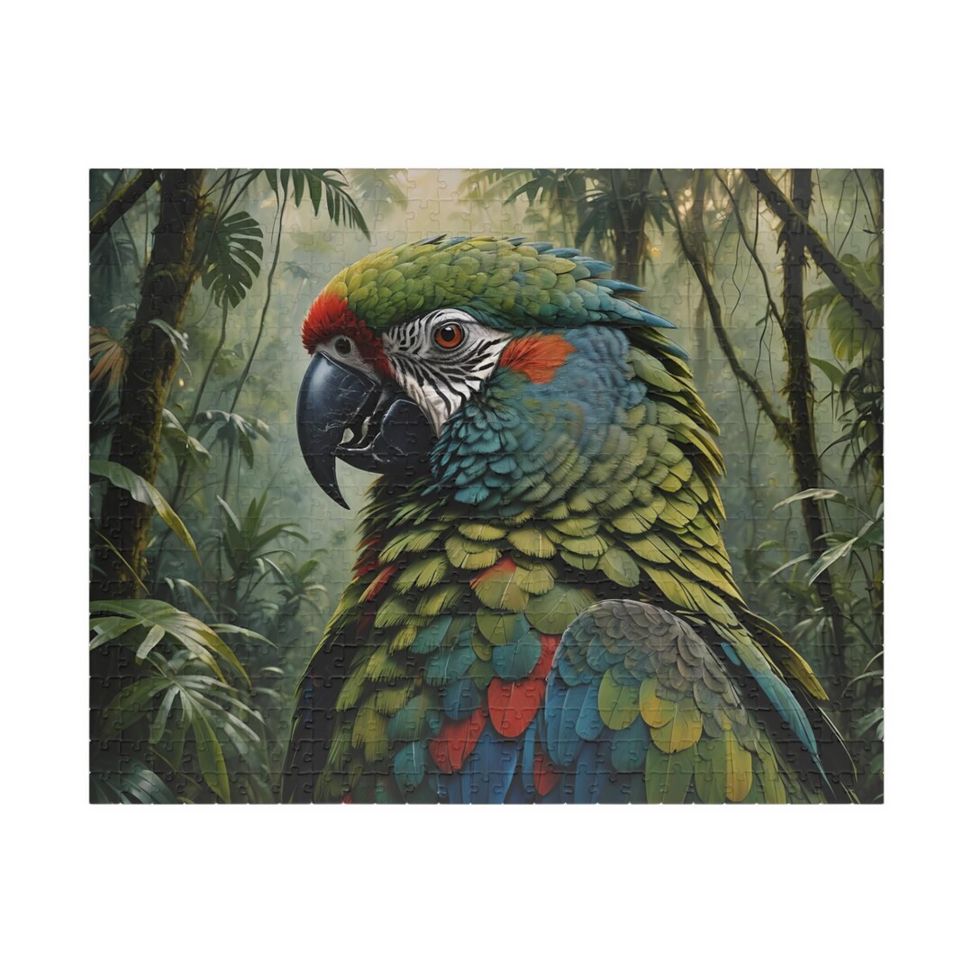 Parrot Puzzle Vibrant Bird Jigsaw Puzzle, Parrot Gift, Bird Lover Gift ...