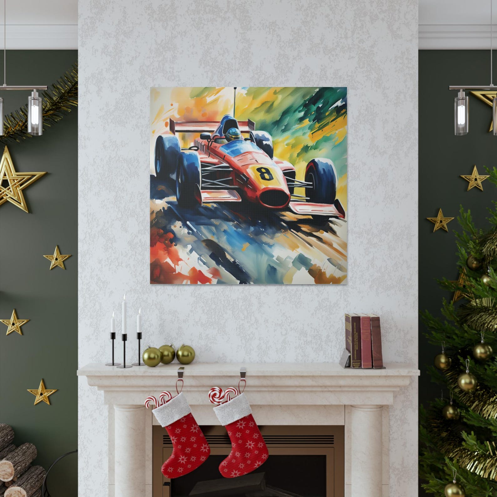 Race Car Wall Art Dynamic Indy Car Wall Art, Auto Racing Wall Art ...