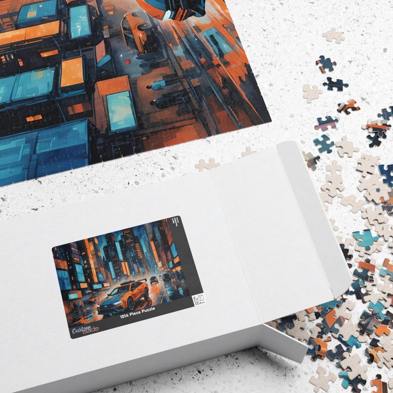 Futuristic Car Puzzle Dynamic Sports Car Puzzle, Car Enthusiast Puzzle ...