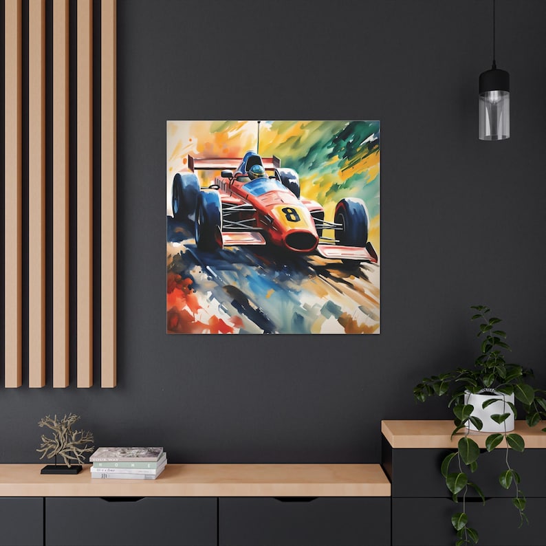 Race Car Wall Art Dynamic Indy Car Wall Art, Auto Racing Wall Art ...