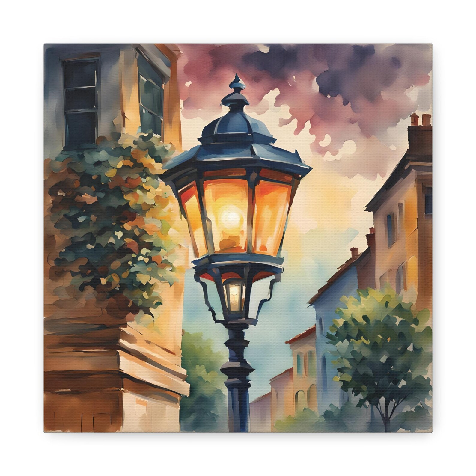 Street Lamp Art Elegant Lamp Post Art, Street Lamp Decor, Street Lamps ...