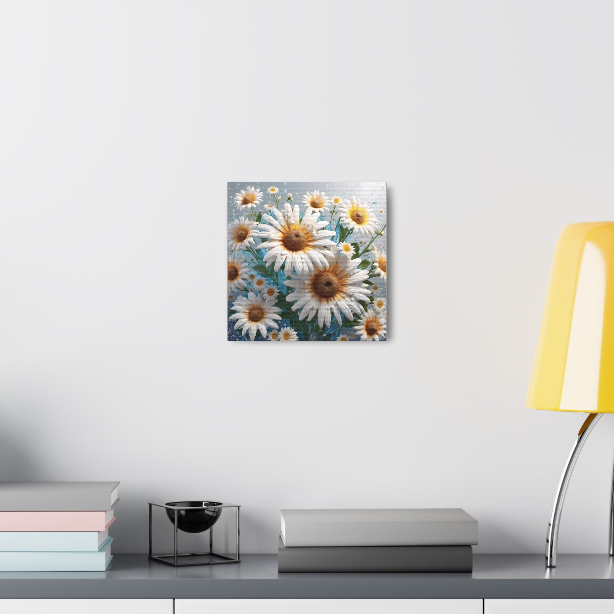 Daisy Art, Dais Flower Art, Daisy Wall Art, Daisy Canvas Art, Daisy ...