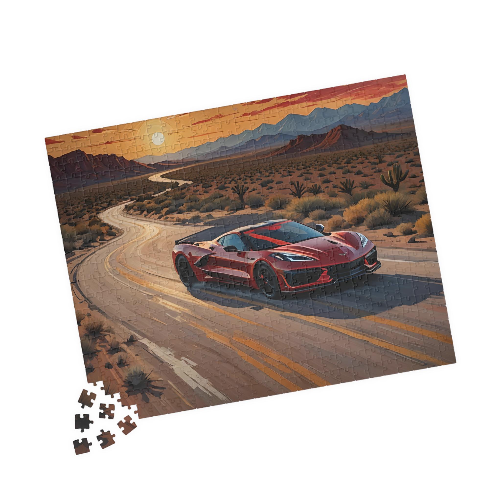 Red Corvette Puzzle - Exhilarating Sports Car Puzzle, Chevy Corvette ...