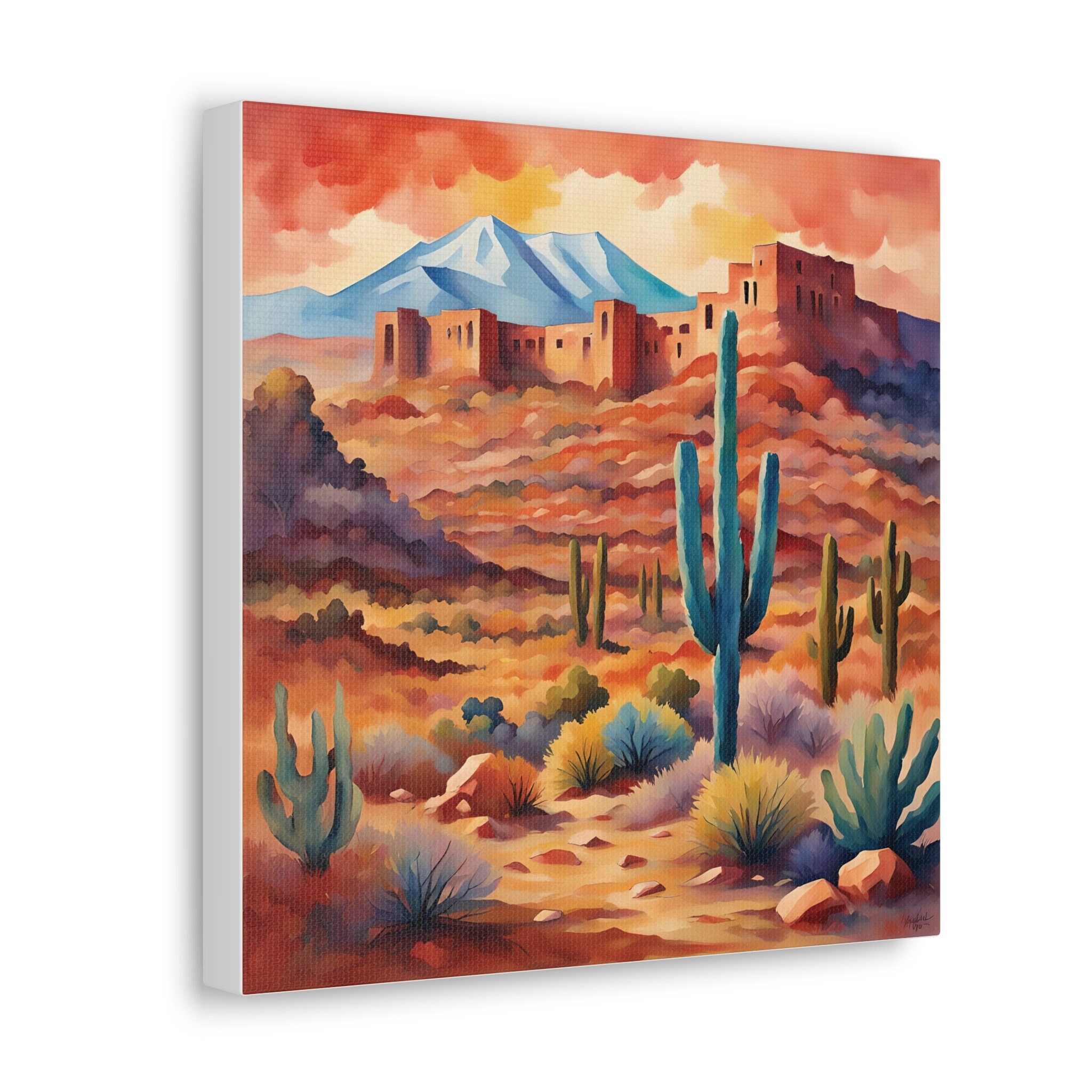 Desert Art, Modern Desert Art, Desert Landscape Wall Art, Modern Desert ...