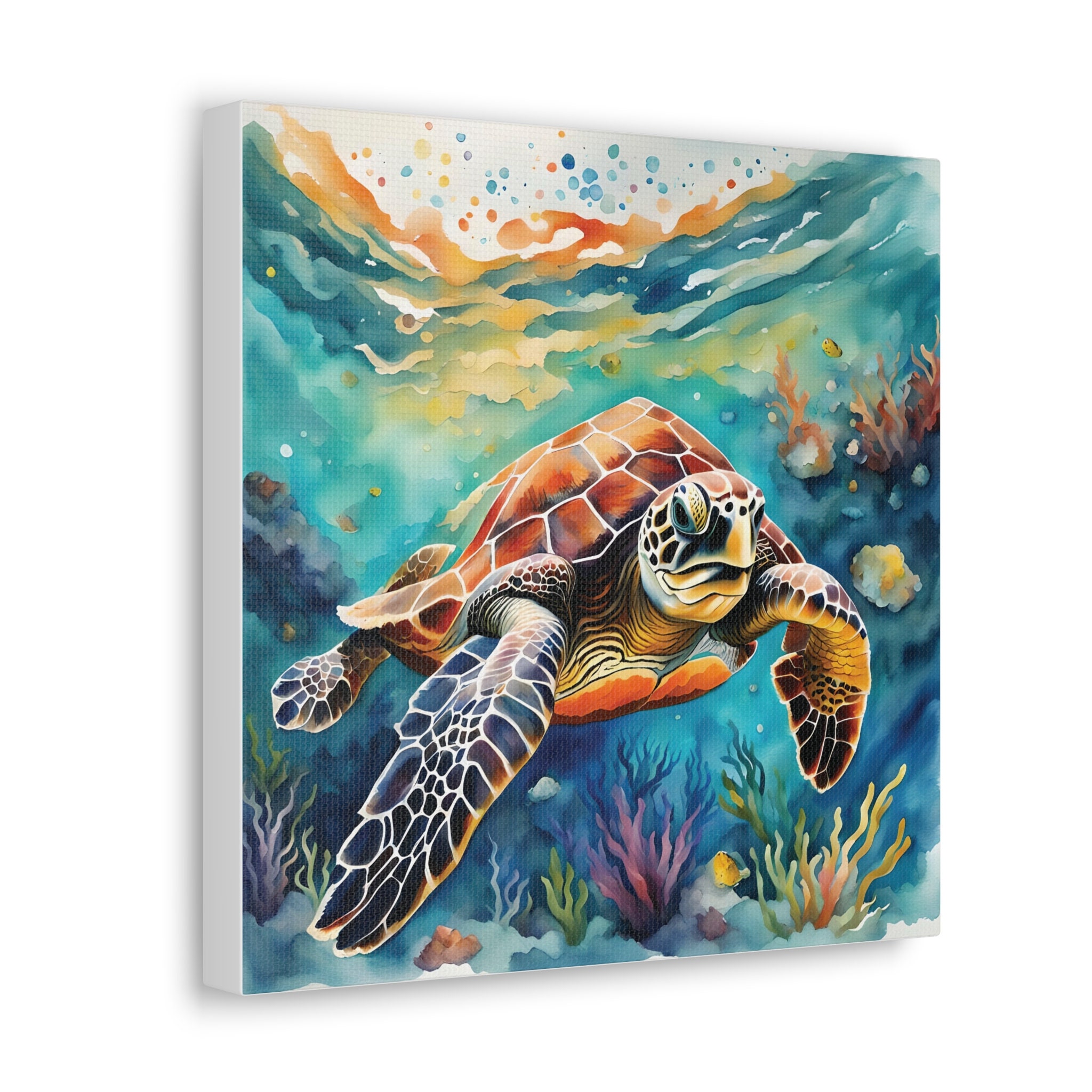 Sea Turtle Art, Sea Turtle Decor, Sea Turtle Artwork, Ocean Art, Turtle ...