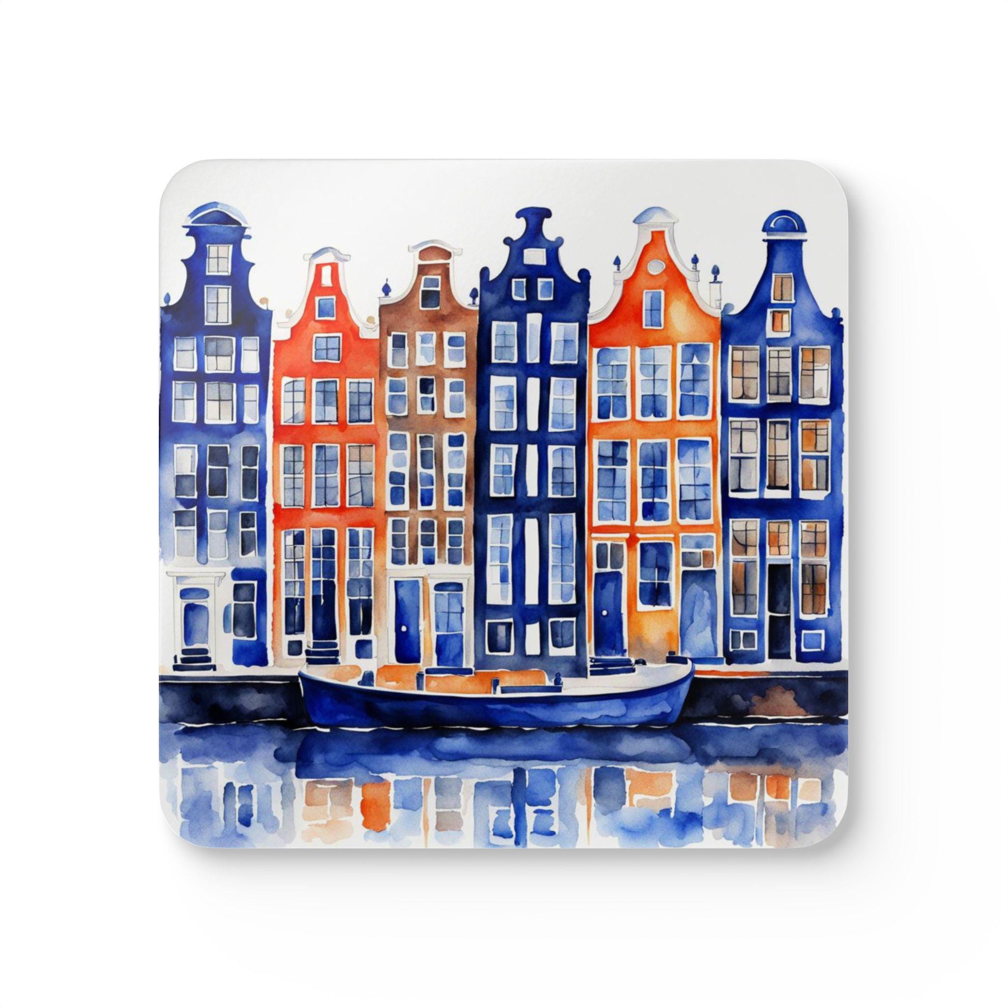 Canal House Coaster Set Charming Amsterdam Coasters, Canal Coasters ...