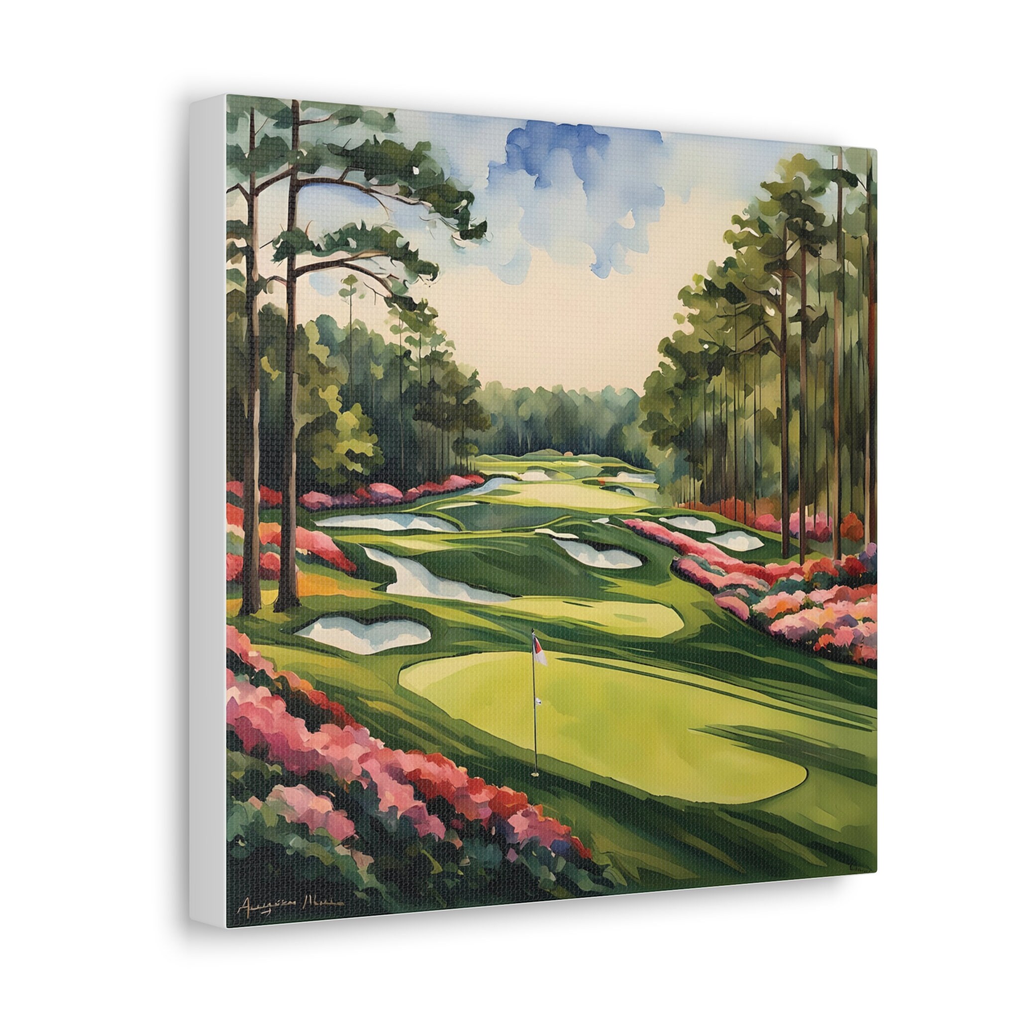 Golf Art, Golf Home Decor, Vintage Golf Art, Golf Landscape Art, Golf ...