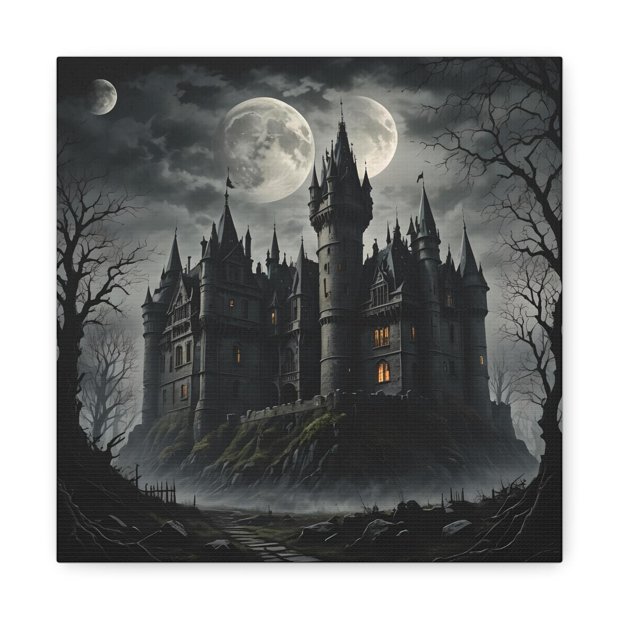 Gothic Castle Art Mysterious Dark Castle Art, Dark Cottagecore, Spooky ...