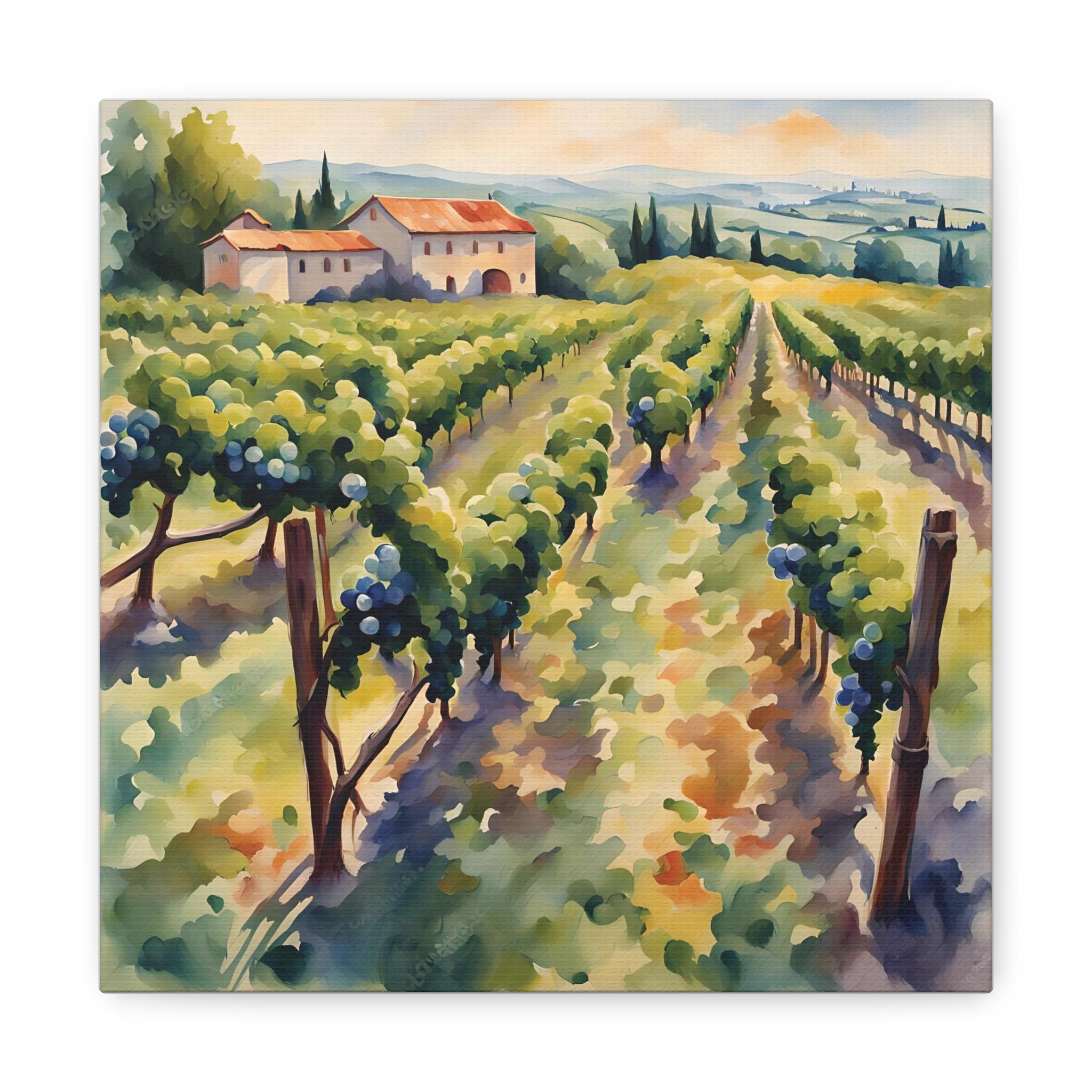 Vineyard Wall Art Elegant Winery Wall Decor, Vineyard Home Decor ...